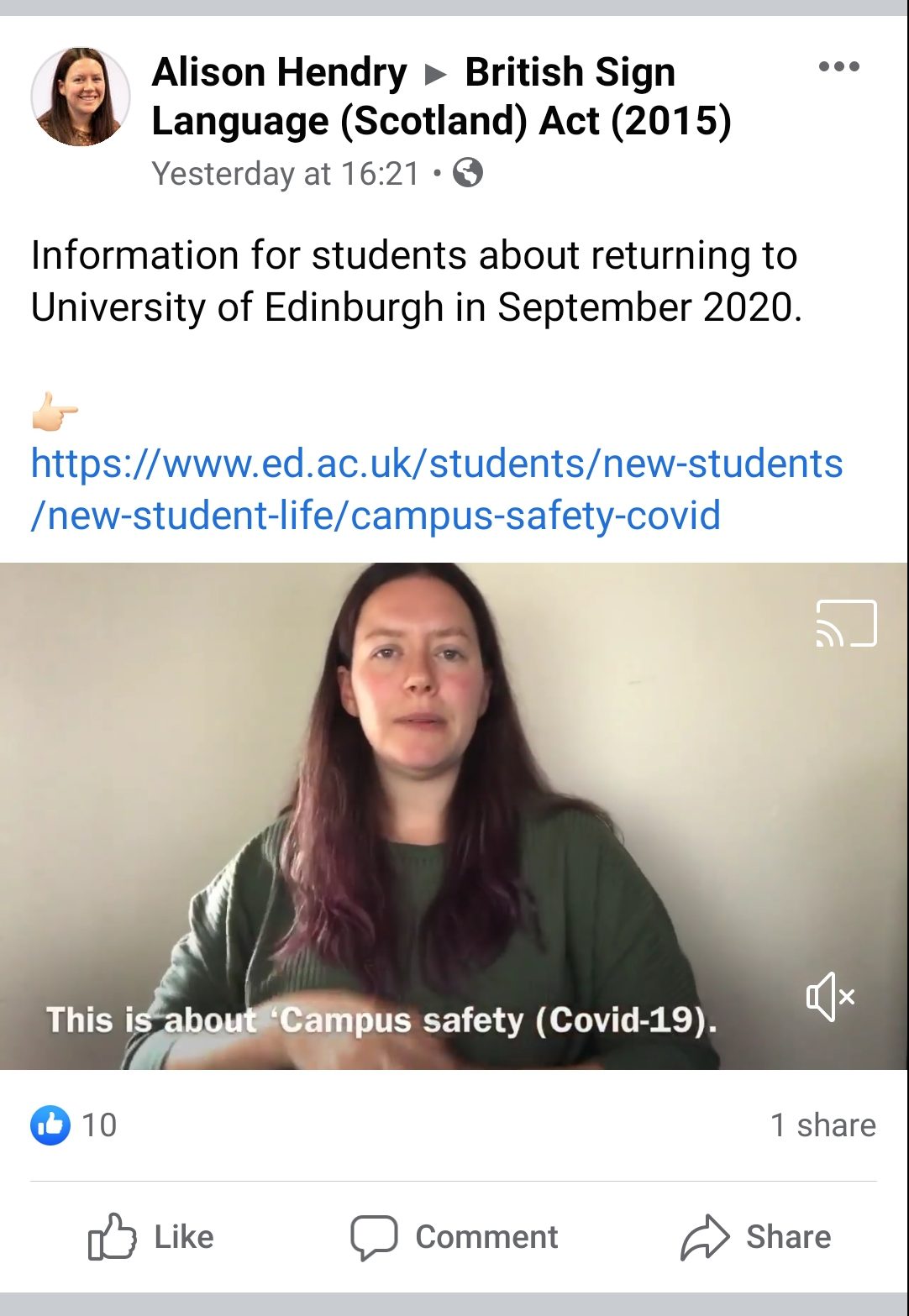 Welcome back video for deaf University students in BSL - terptree